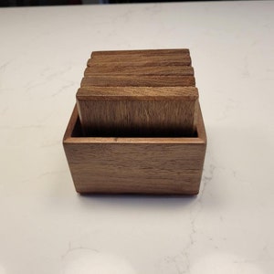 Hand-crafted Brazilian Teak Coasters Gift for Dad Housewarming Gift for ...
