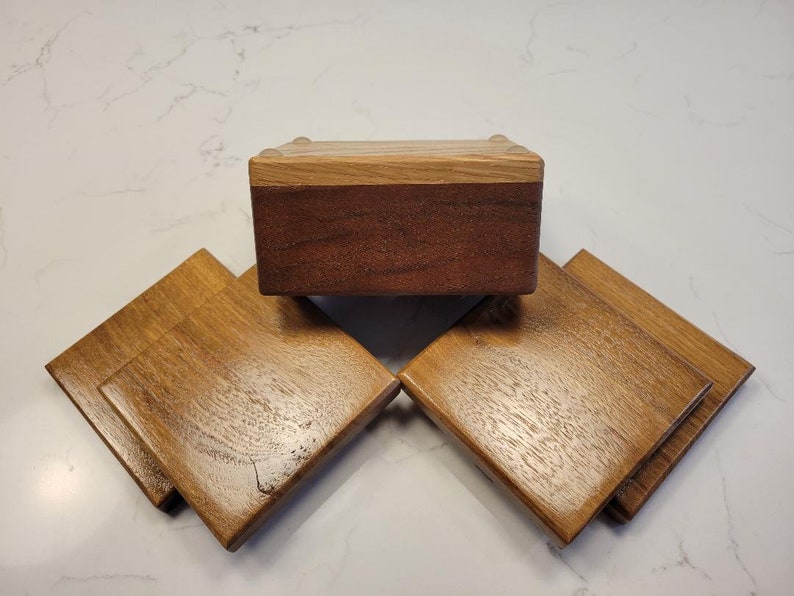 Hand-crafted Brazilian Teak Coasters Gift for Dad Housewarming Gift for ...