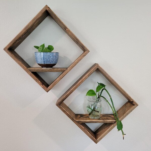 Rustic Wall Display Shelf Housewarming Gift for Friend Home Décor Gift ...