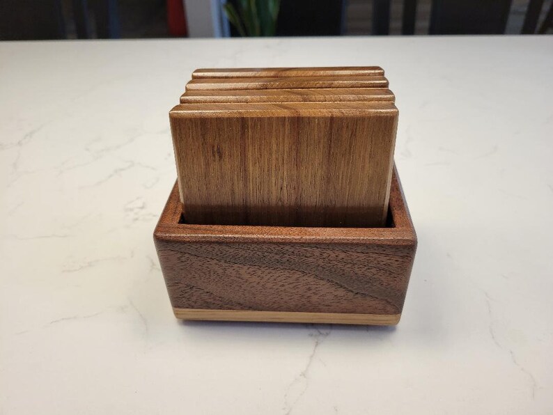 Hand-crafted Brazilian Teak Coasters Gift for Dad Housewarming Gift for ...