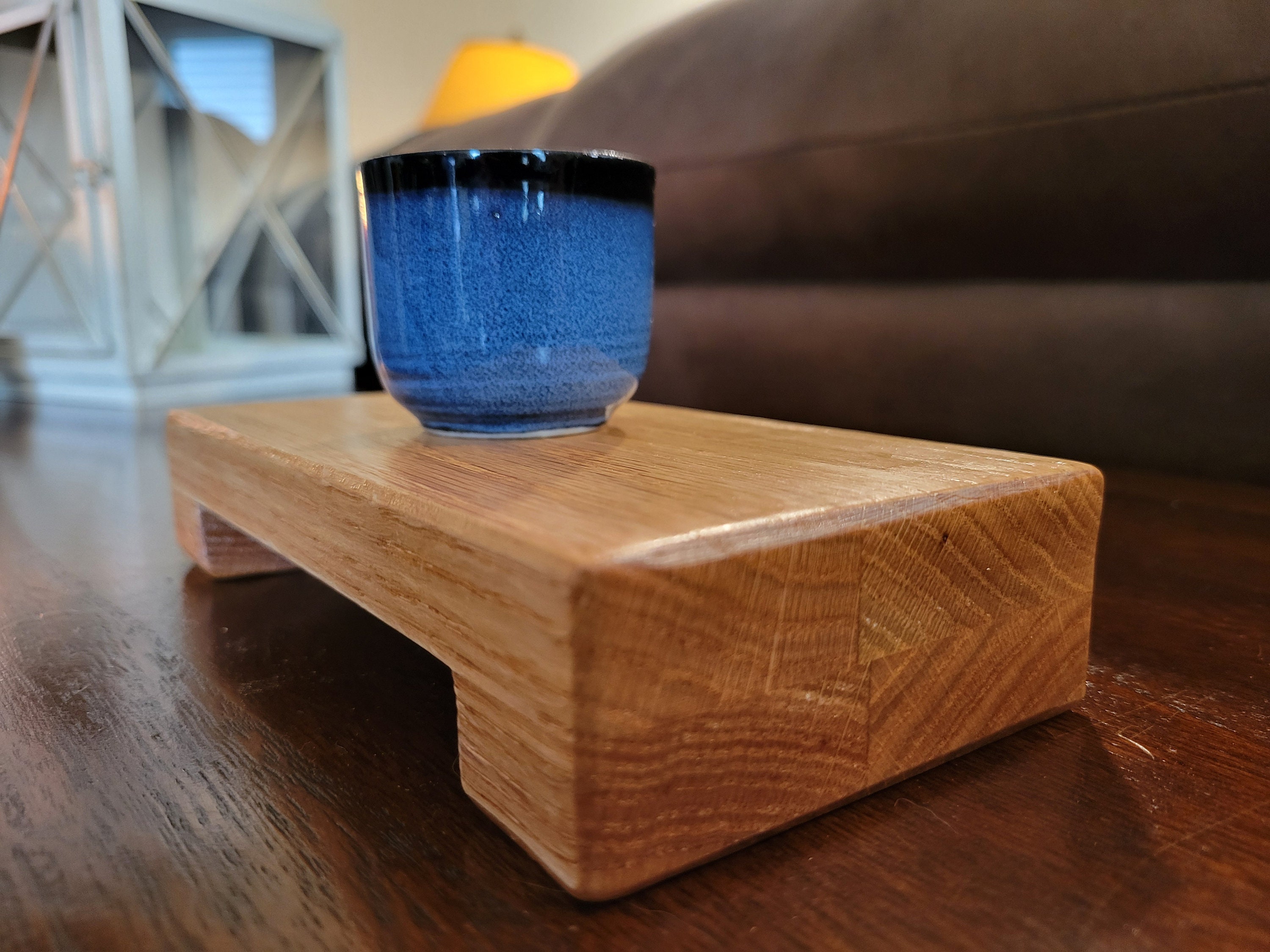 Oak Wood Display Stand Housewarming Gift for Friend Holiday Décor Riser ...