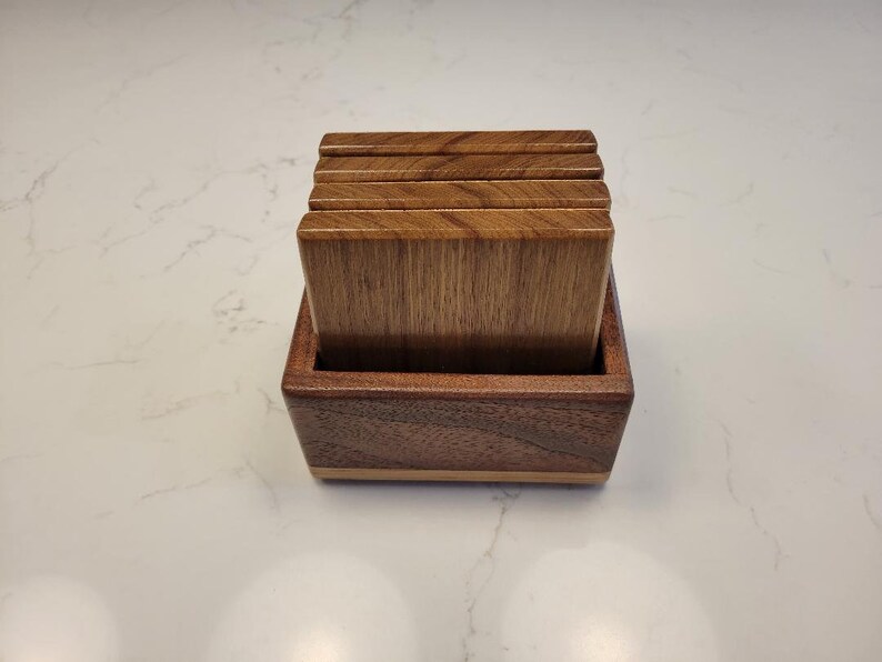 Hand-crafted Brazilian Teak Coasters Gift for Dad Housewarming Gift for ...