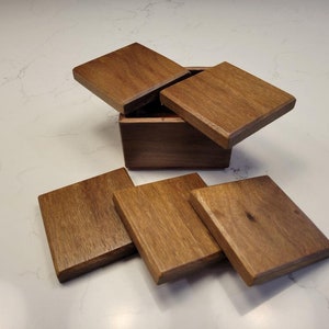 Hand-crafted Brazilian Teak Coasters Gift for Dad Housewarming Gift for ...