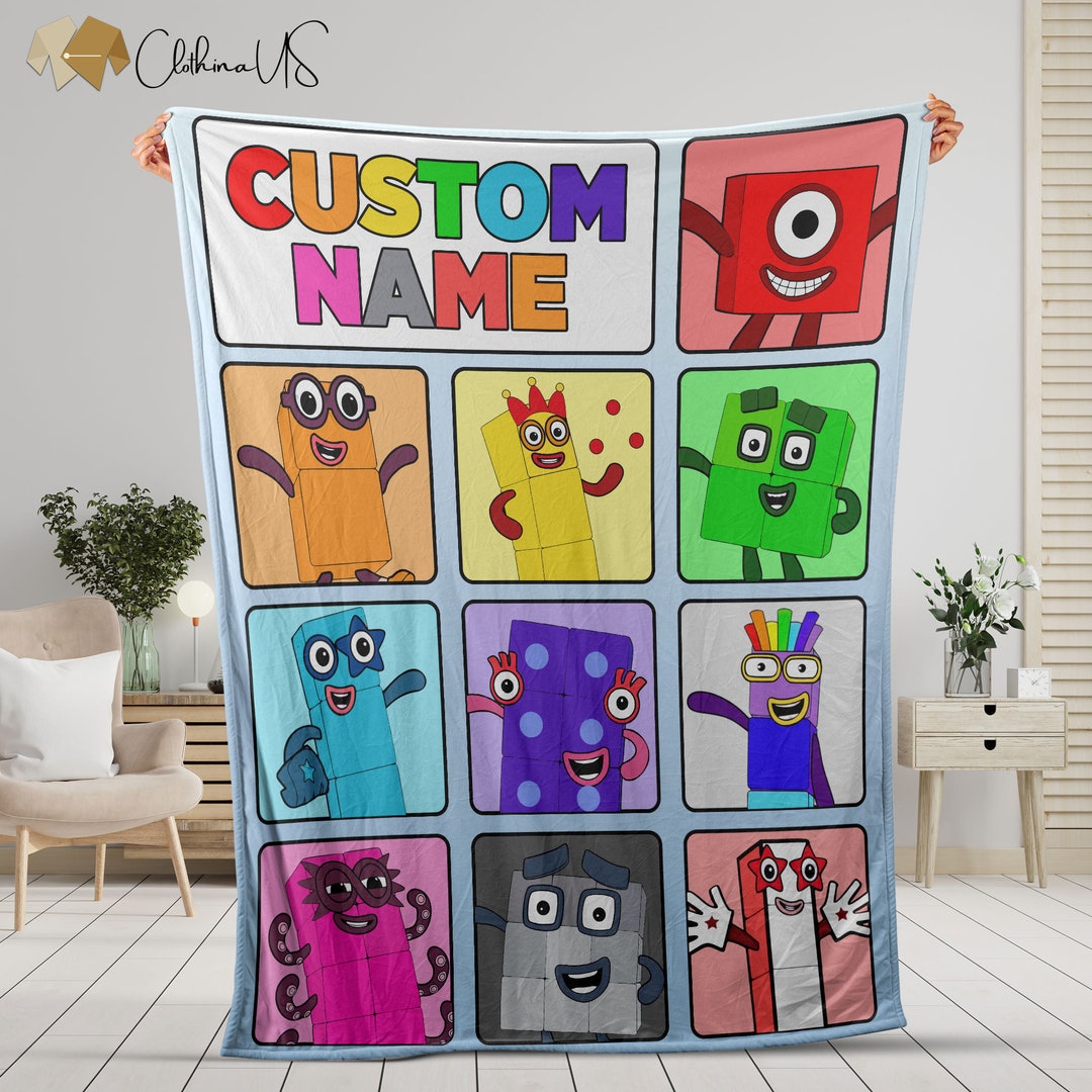 Personalized Numberblocks Blanket Numberblocks Custom Name - Etsy
