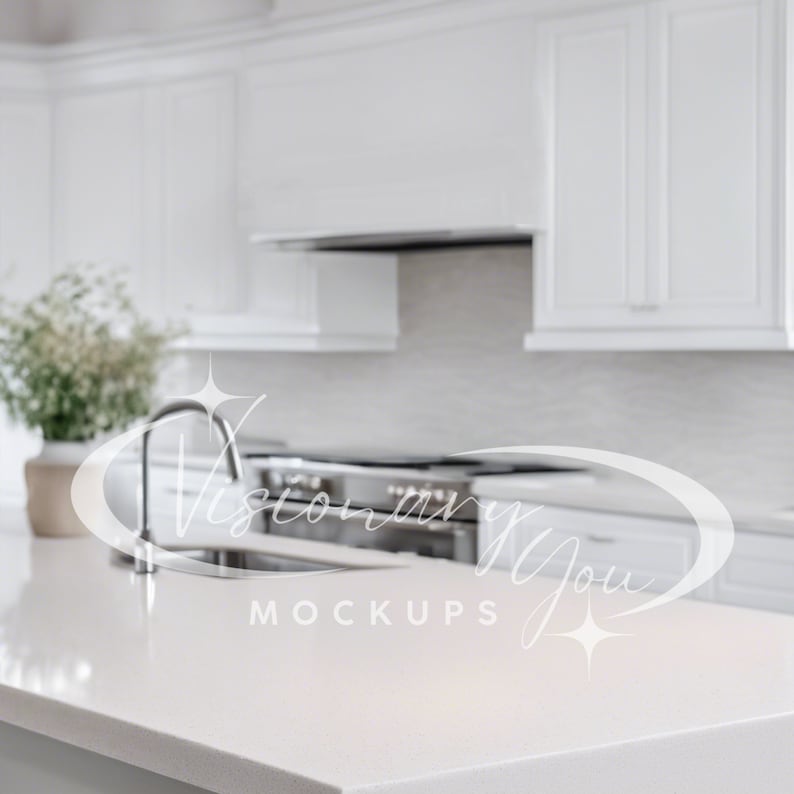 White Kitchen Mockup Bundle | Kitchen Product Mockups, White Kitchen ...