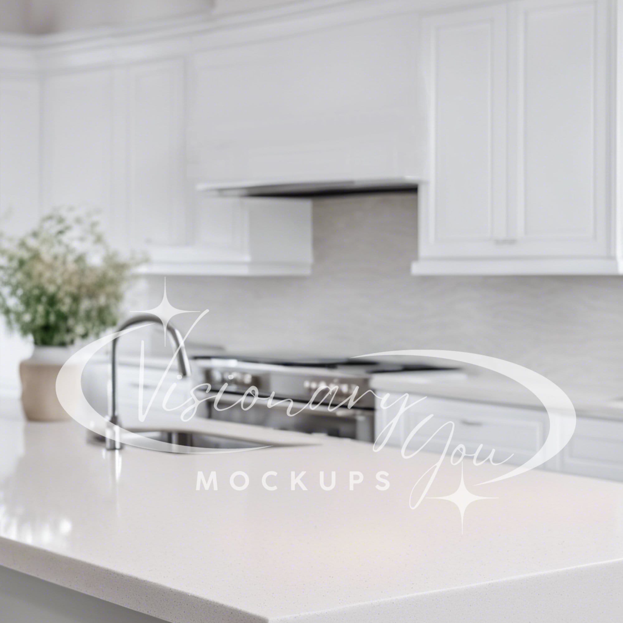 White Kitchen Mockup Bundle | Kitchen Product Mockups, White Kitchen ...
