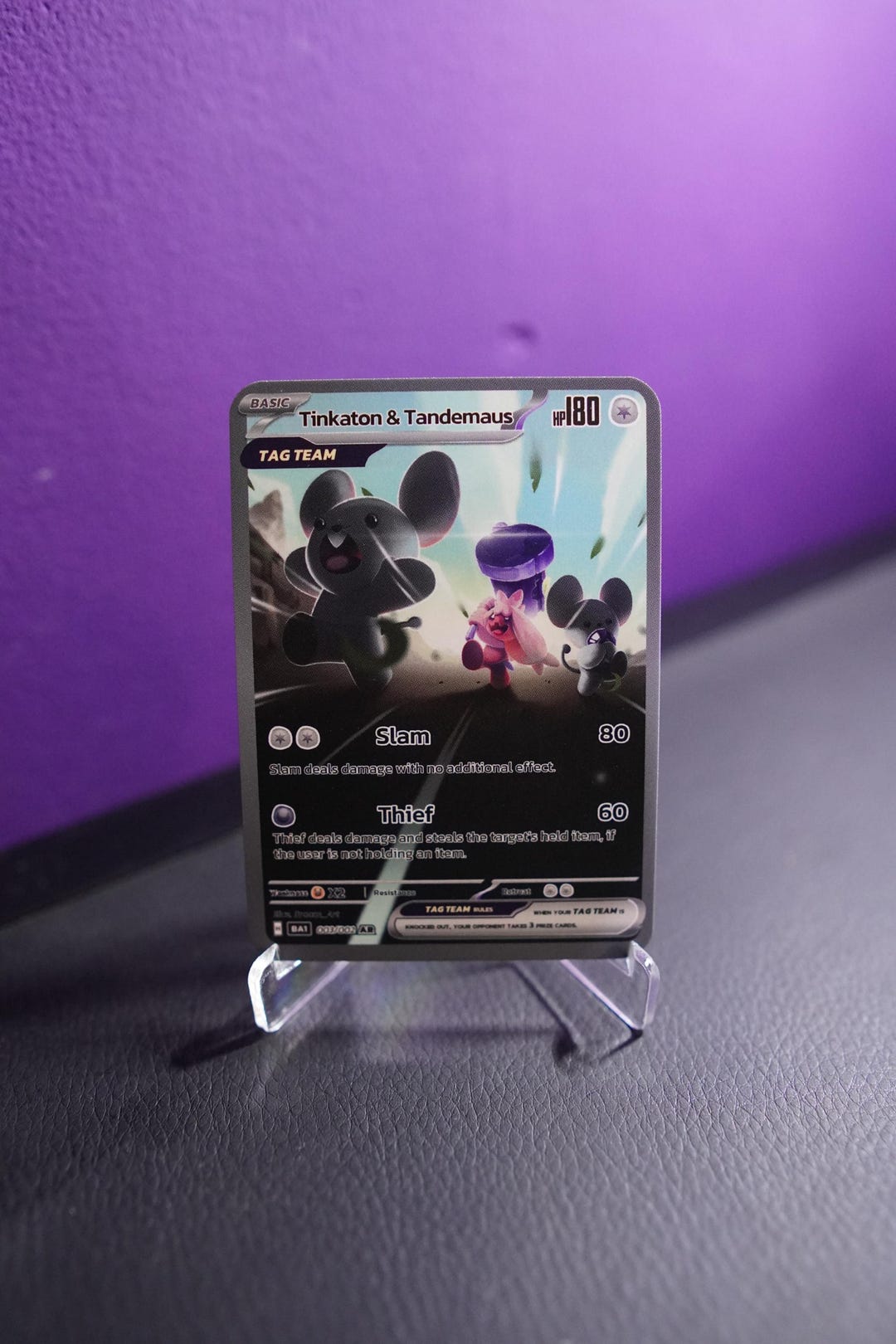 Collector Pokémon Card - Tinkaton & Tandemaus Tag Team - Etsy