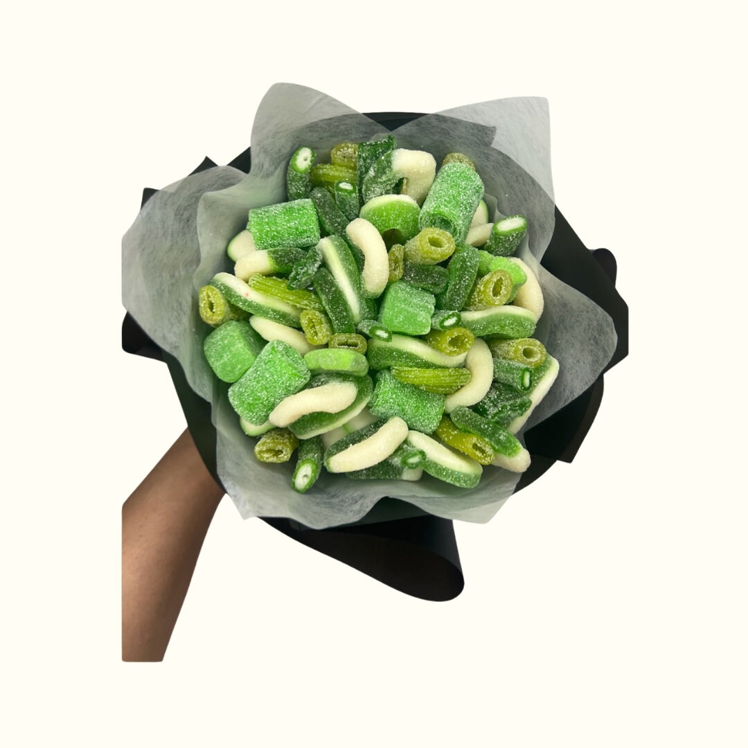 Green Candy, Candy Bouquet , Kids Gift, Love, Sweet Sticks, Quick Ship ...