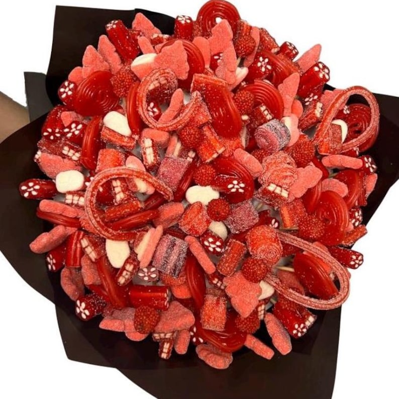 Red Candy Bouquet, Candy Assortment, Birthday Gift, Occasions, Love ...