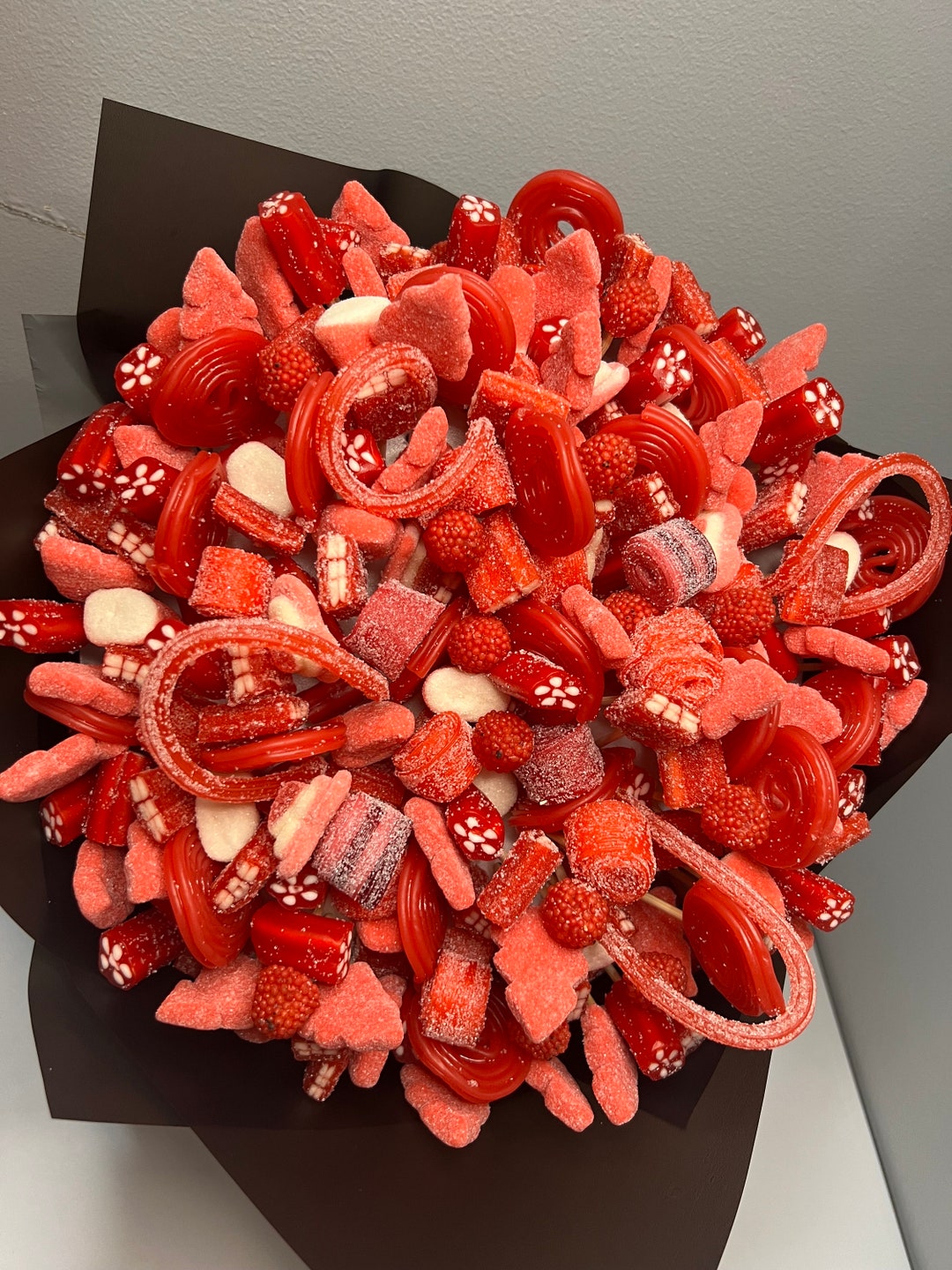 Red Candy Bouquet, Candy Assortment, Birthday Gift, Occasions, Love ...