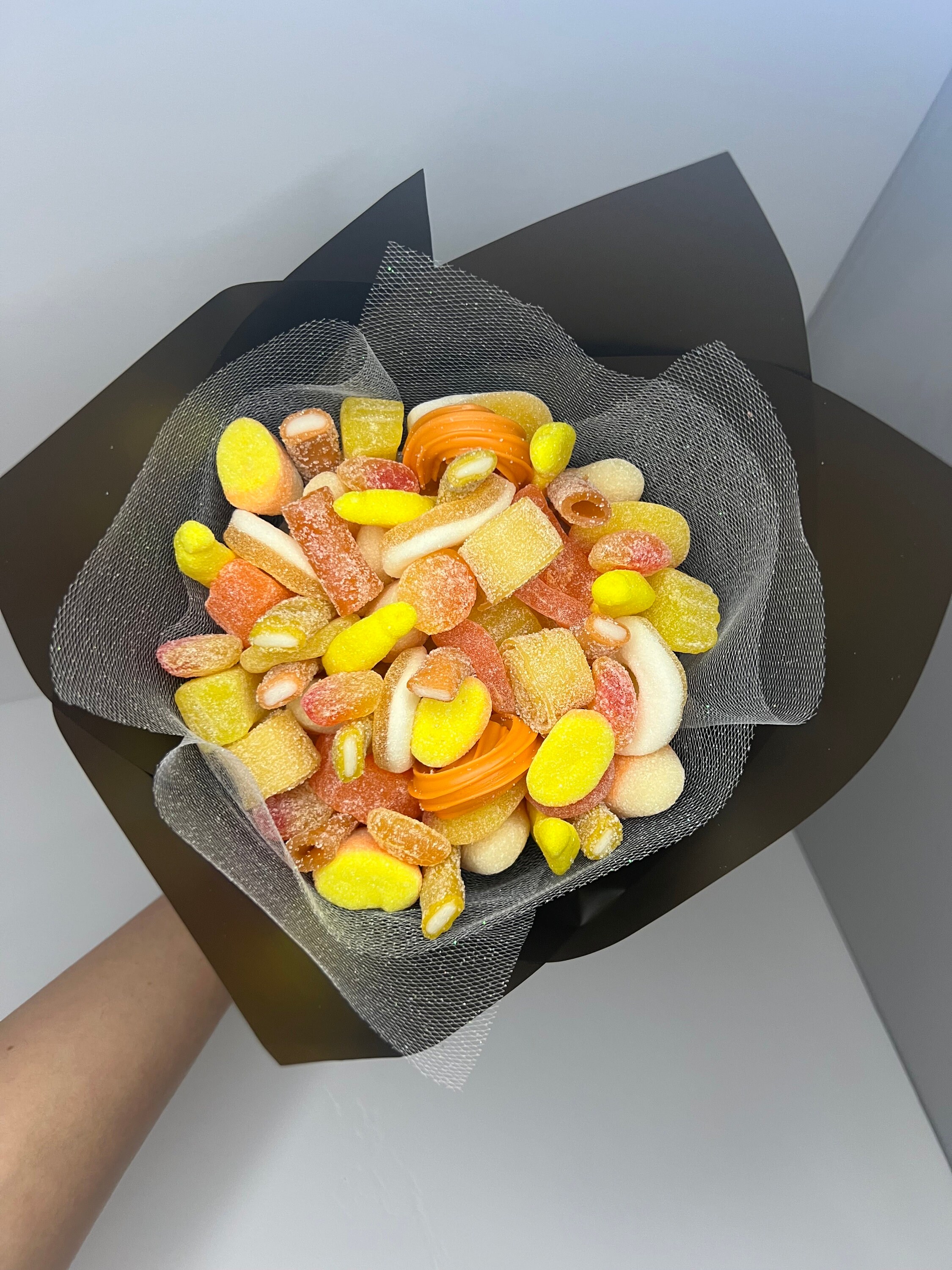 Yellow Candy Bouquet, Sour Candy, Gummy Candy, Edible Arrangement ...