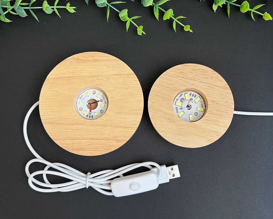 Wooden LED White Light Stand for Crystals and Spheres. - Etsy