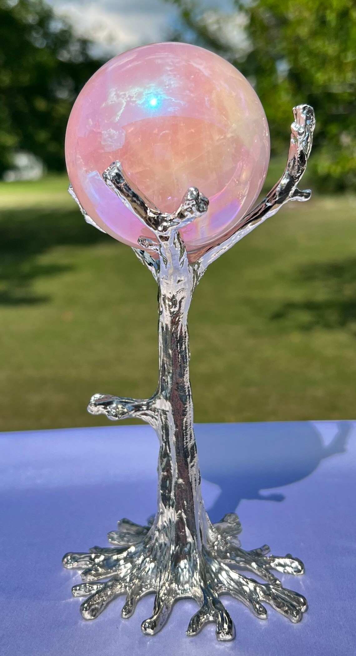 Silver Tree Sphere Stand - Etsy