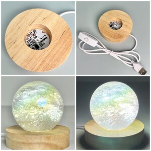 Wooden Base LED Light for Spheres-orbs-glass Ball-crystal Ball-home ...