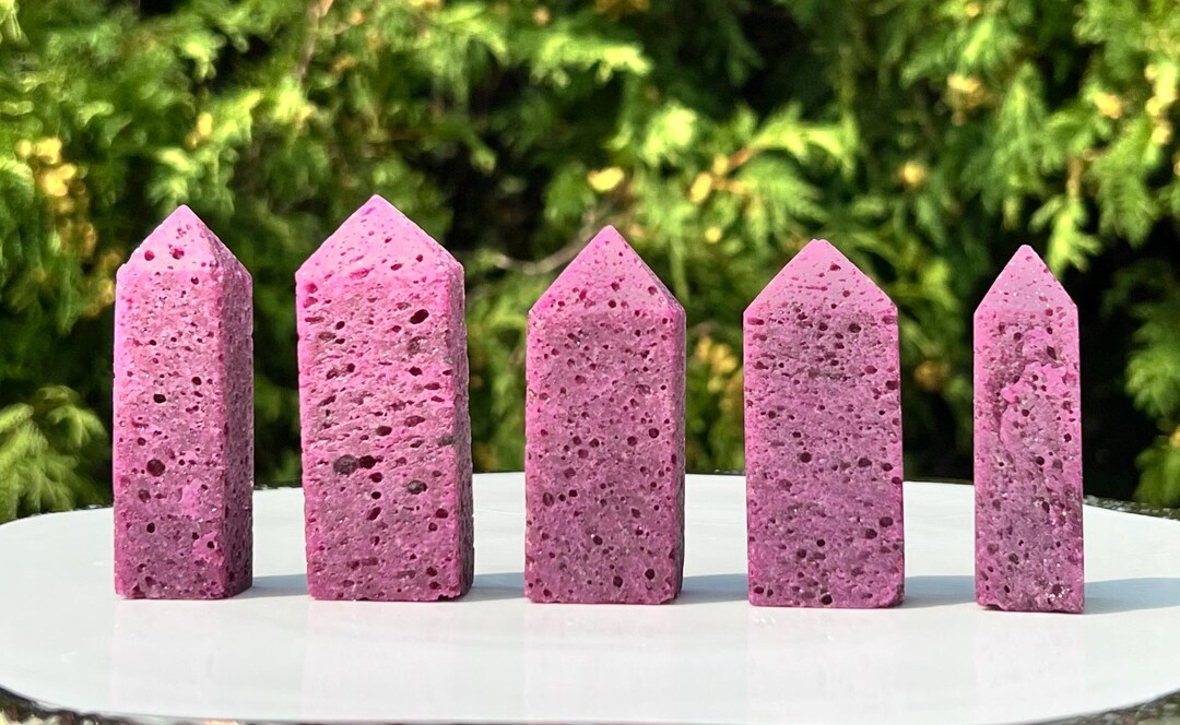 Honeycomb Ruby UV Reactive Towers-corundum Crystal Towers- Natural ...