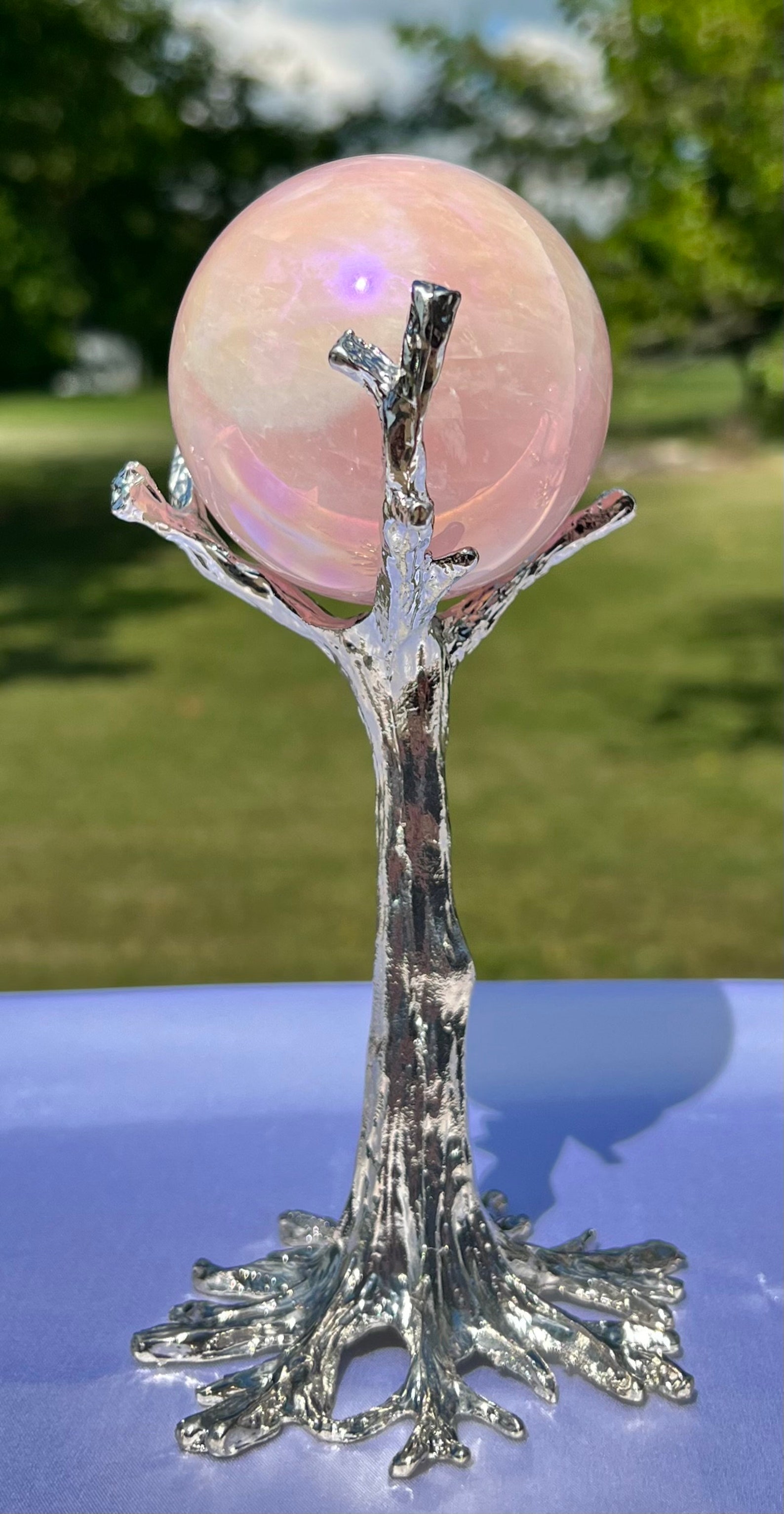 Silver Tree Sphere Stand - Etsy