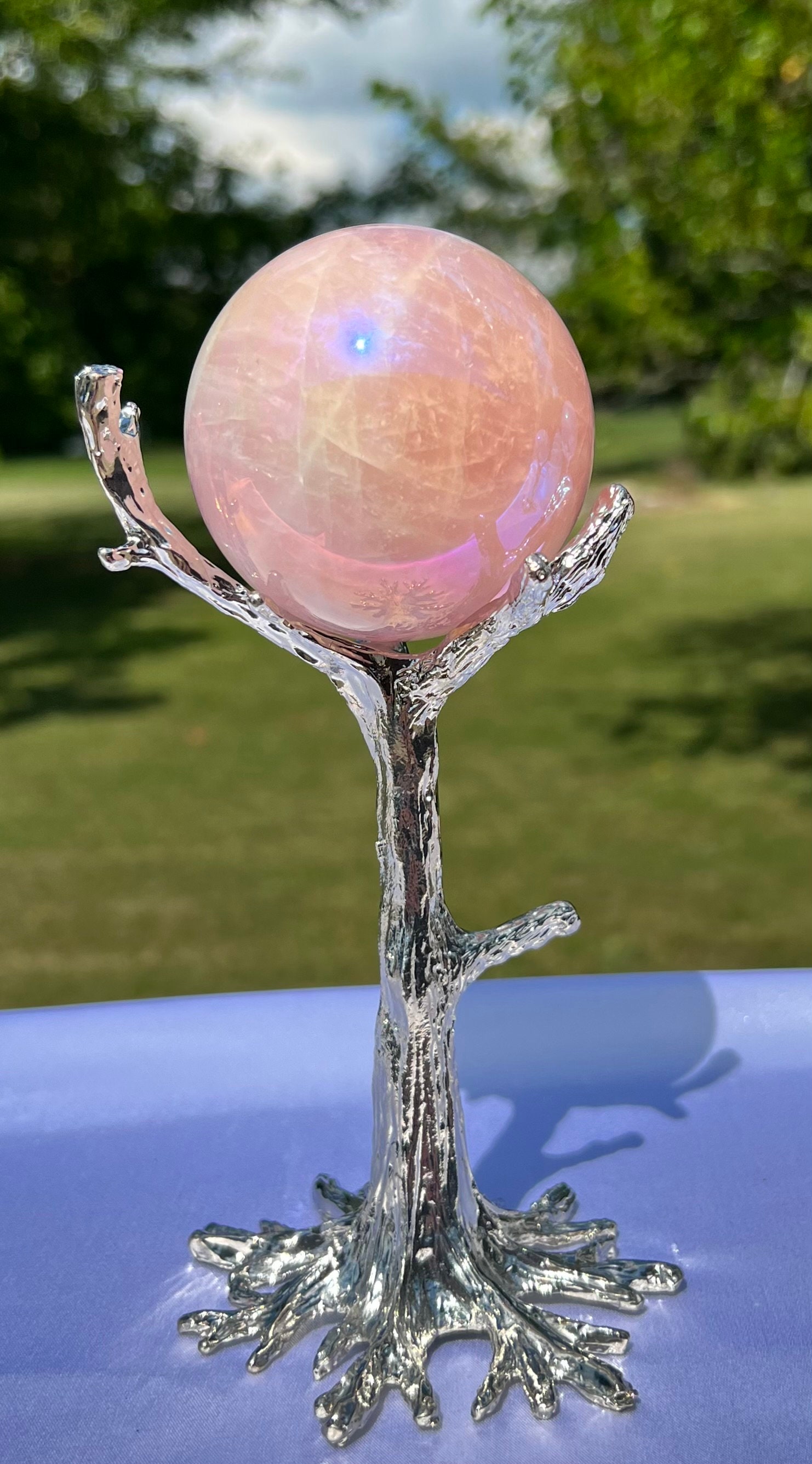 Silver Tree Sphere Stand - Etsy