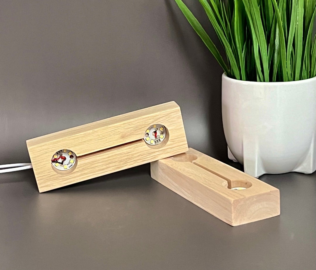 Wooden Light Stand-led White Light Display Stand for Spheres and ...