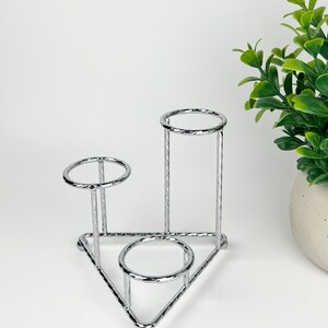 Modern 3 Ball Silver Sphere Holder, Multiple Sphere Stand. - Etsy