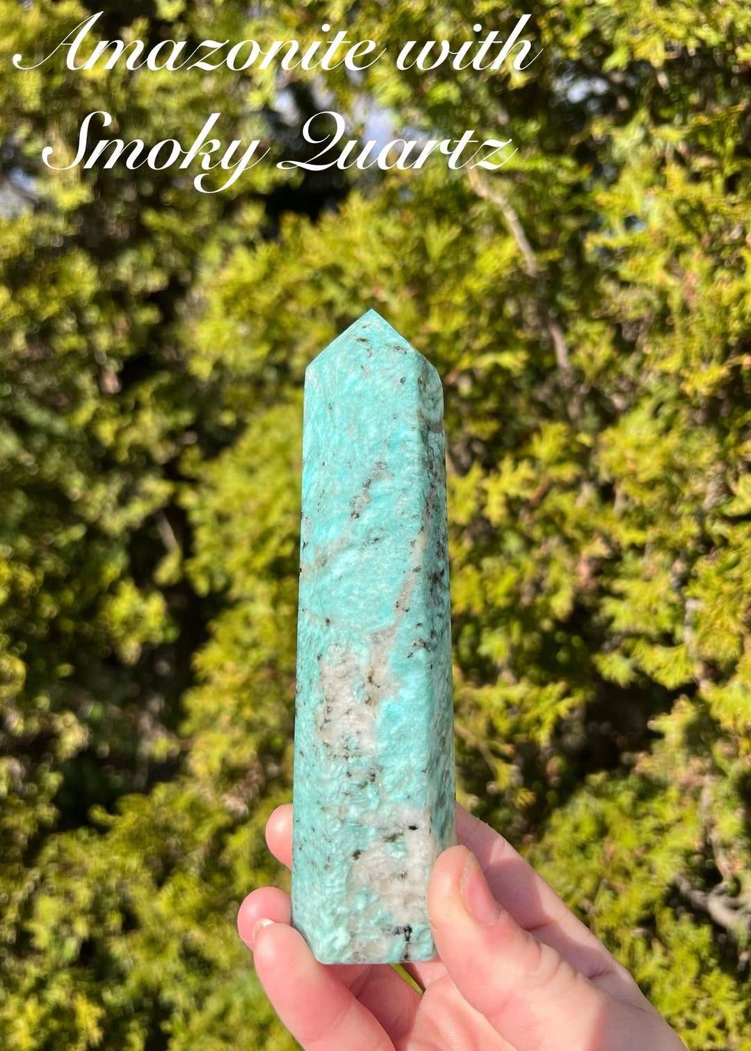 Amazonite Mica W/smoky Quartz Tower 5.8 - Etsy