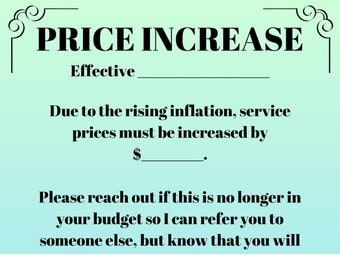 Price Increase for Lash Techs How to Raise Prices in the Salon Price ...
