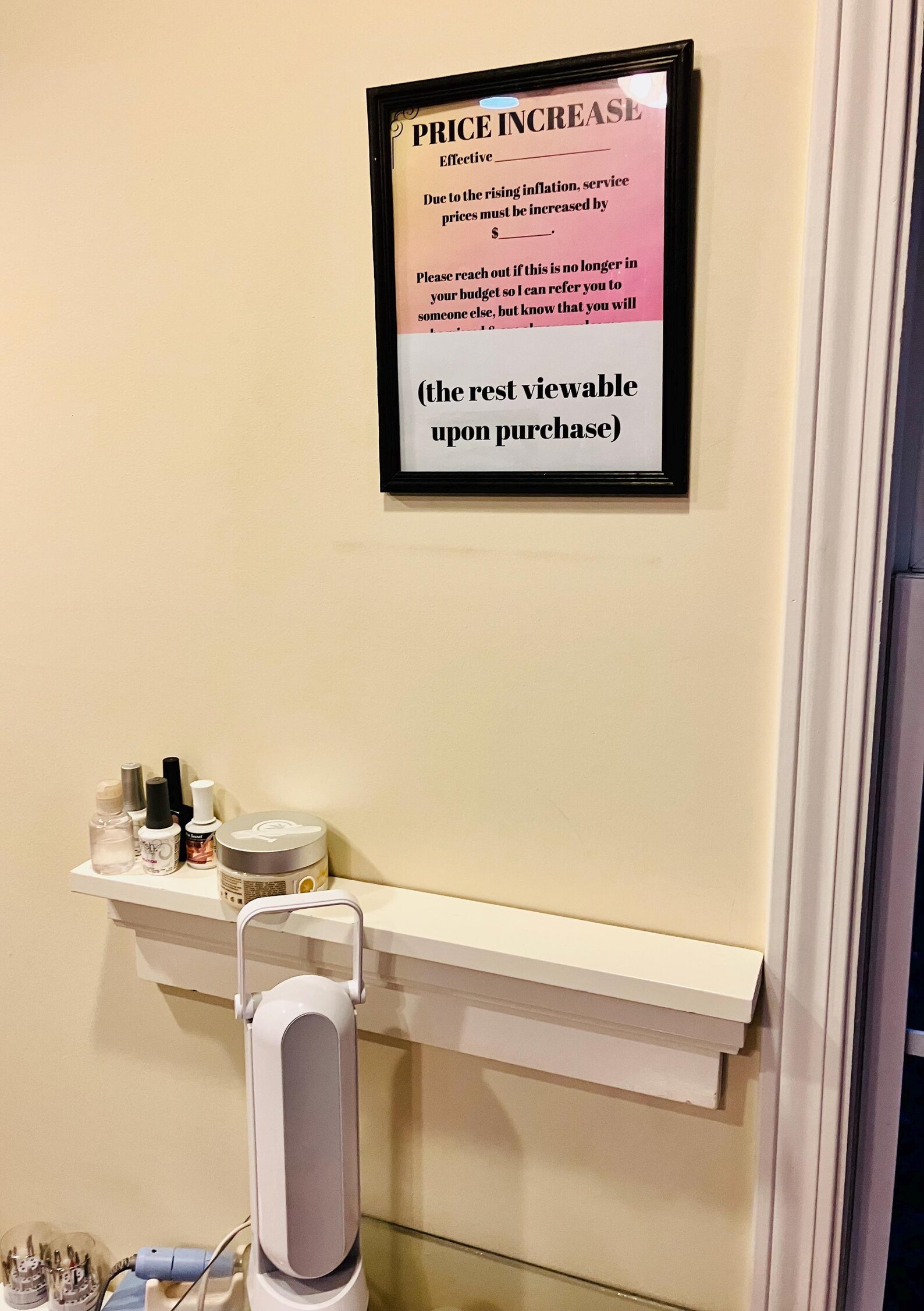 Price Increase for Hairstylists Sign for Raise Prices in the Hair Salon ...