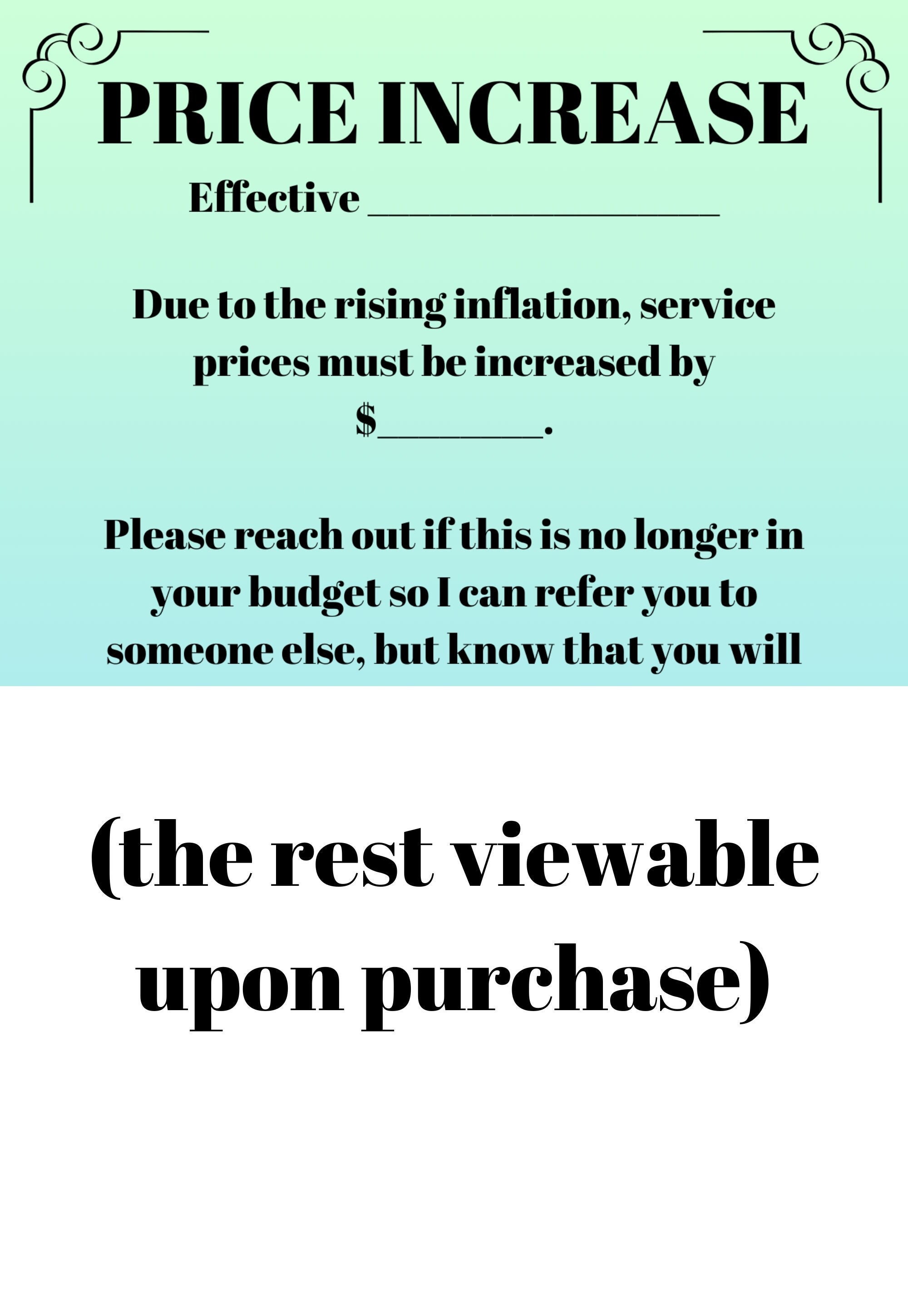 Price Increase for Estheticians How to Raise Prices in the Salon Price ...