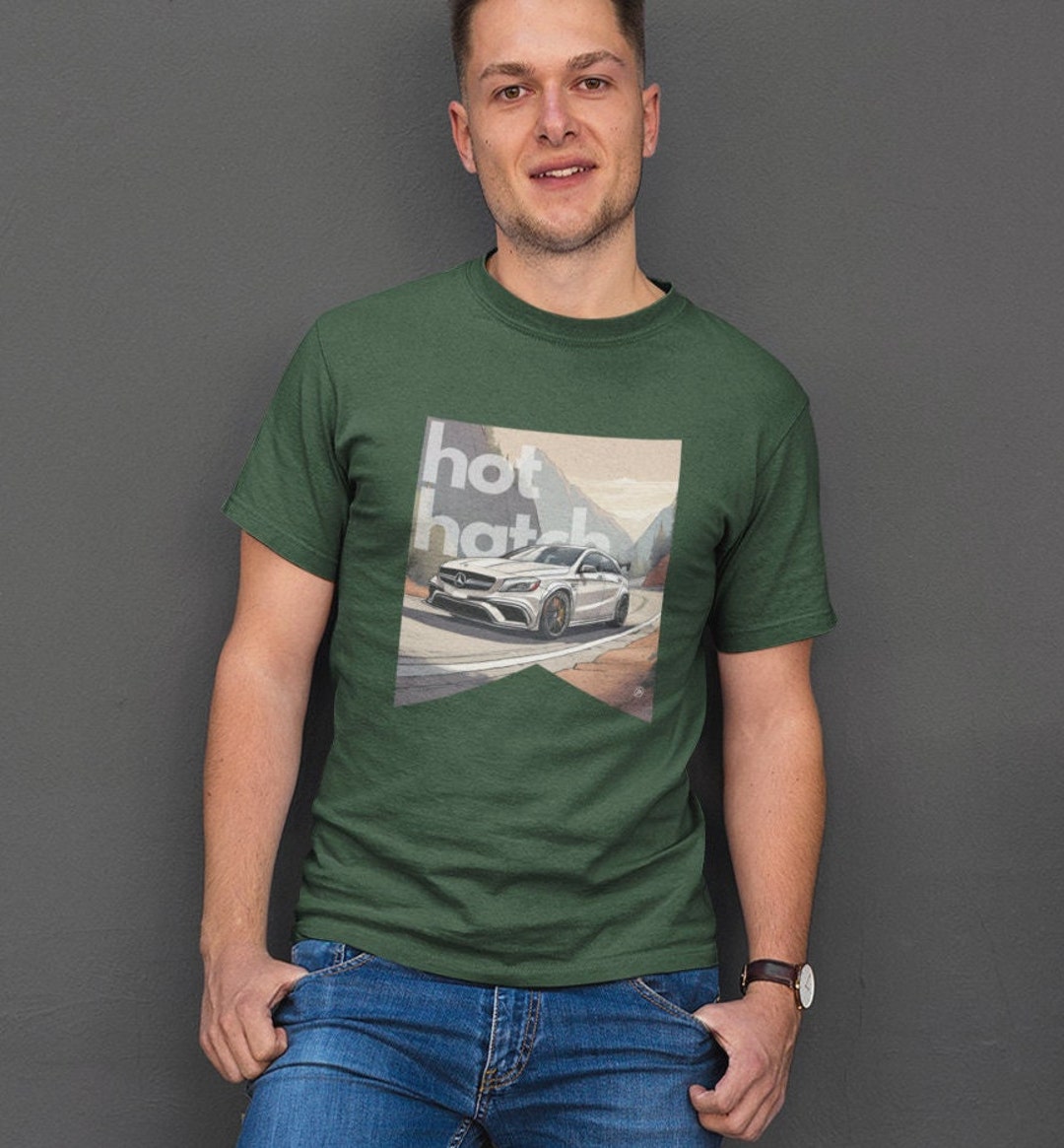 Mens Car T-shirt | Mercedes Tee | Mercedes A45 AMG | Mercedes Hot Hatch ...