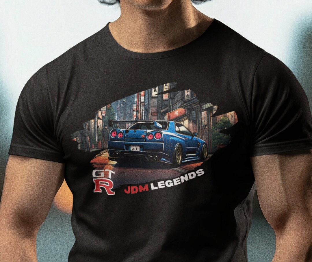 Nissan GTR T Shirt | Nissan Tee | R34 Nissan GTR Shirt | Tee for Car ...