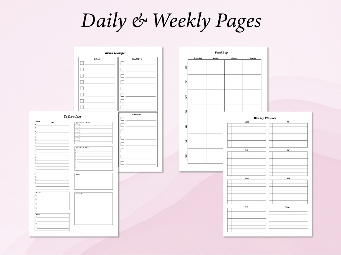 ADHD Printable and Digital Adult Planner - Etsy