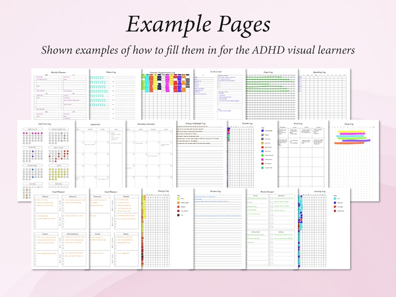 ADHD Printable and Digital Adult Planner - Etsy