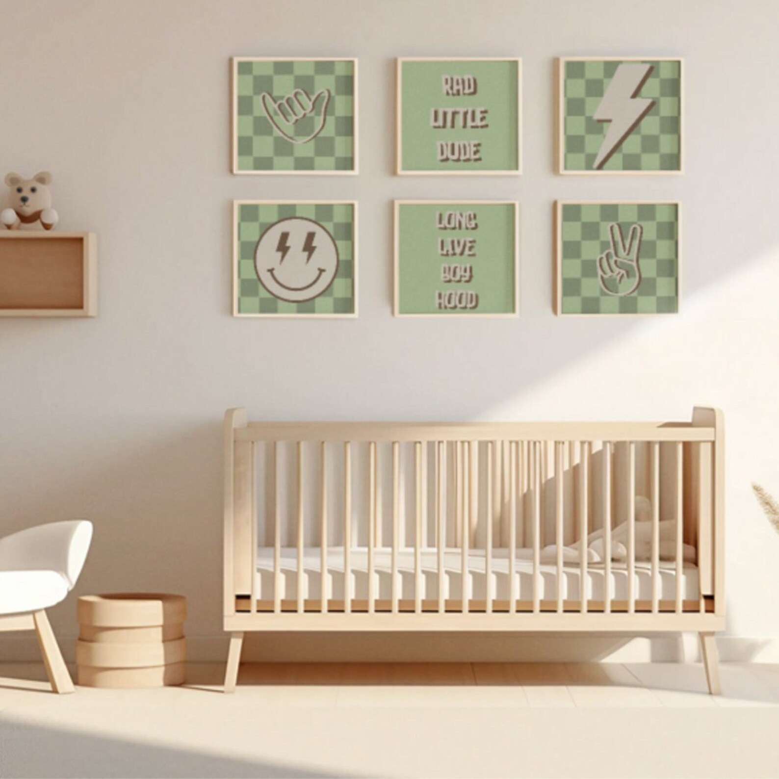 Checkered Boys Wall Prints - Etsy