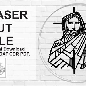 Jesus Laser Cut File. Vector File for Cutting. Wall Art. Decoration ...