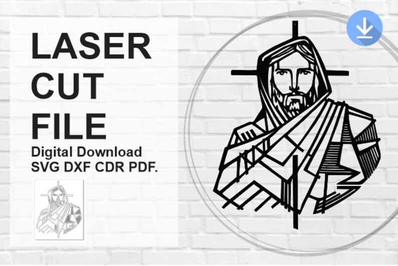 Jesus Laser Cut File. Vector File for Cutting. Wall Art. Decoration ...