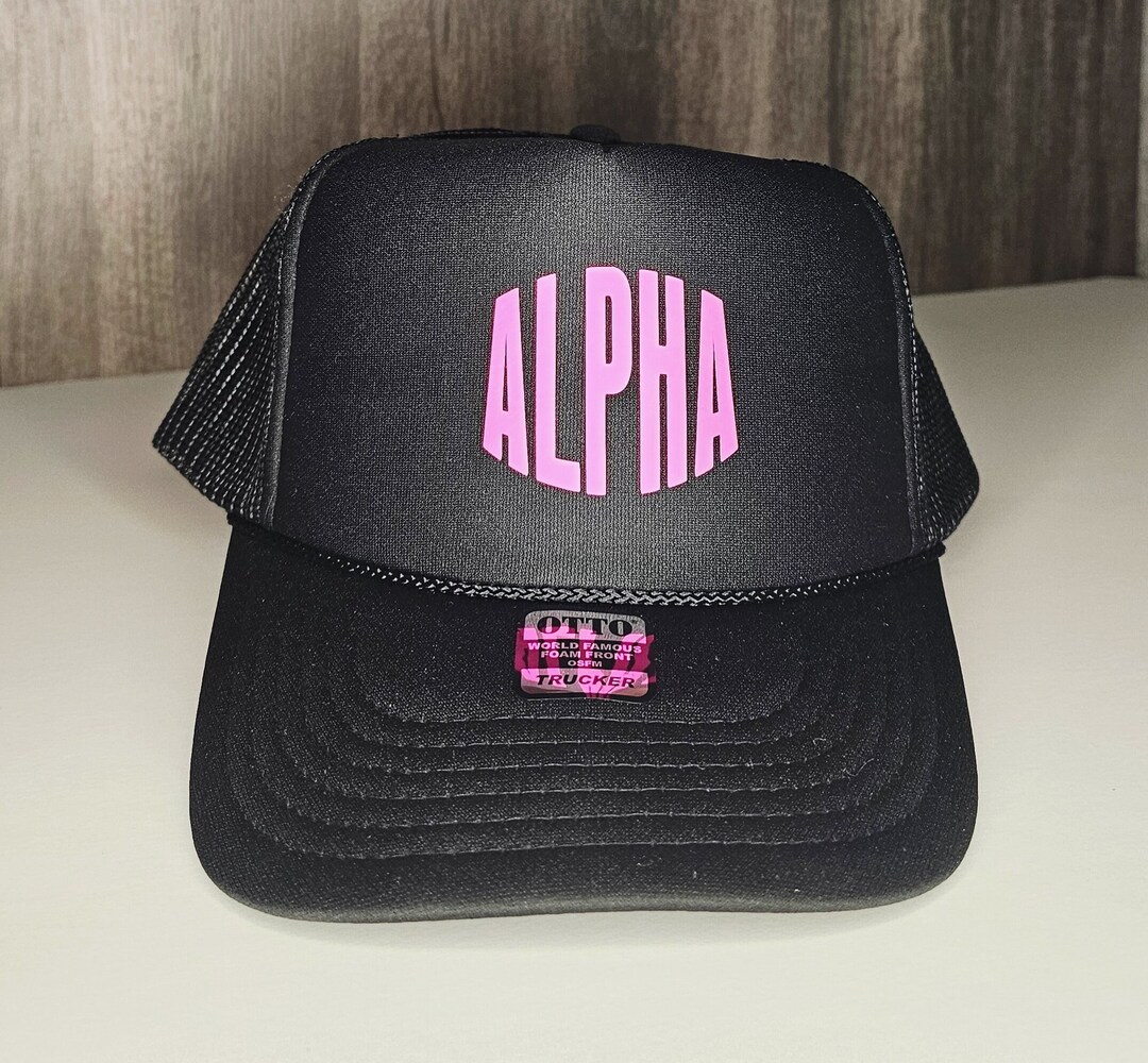 Alpha Foam Trucker Hat, Pink Hat, Black Hat, Custom Trucker Hat - Etsy