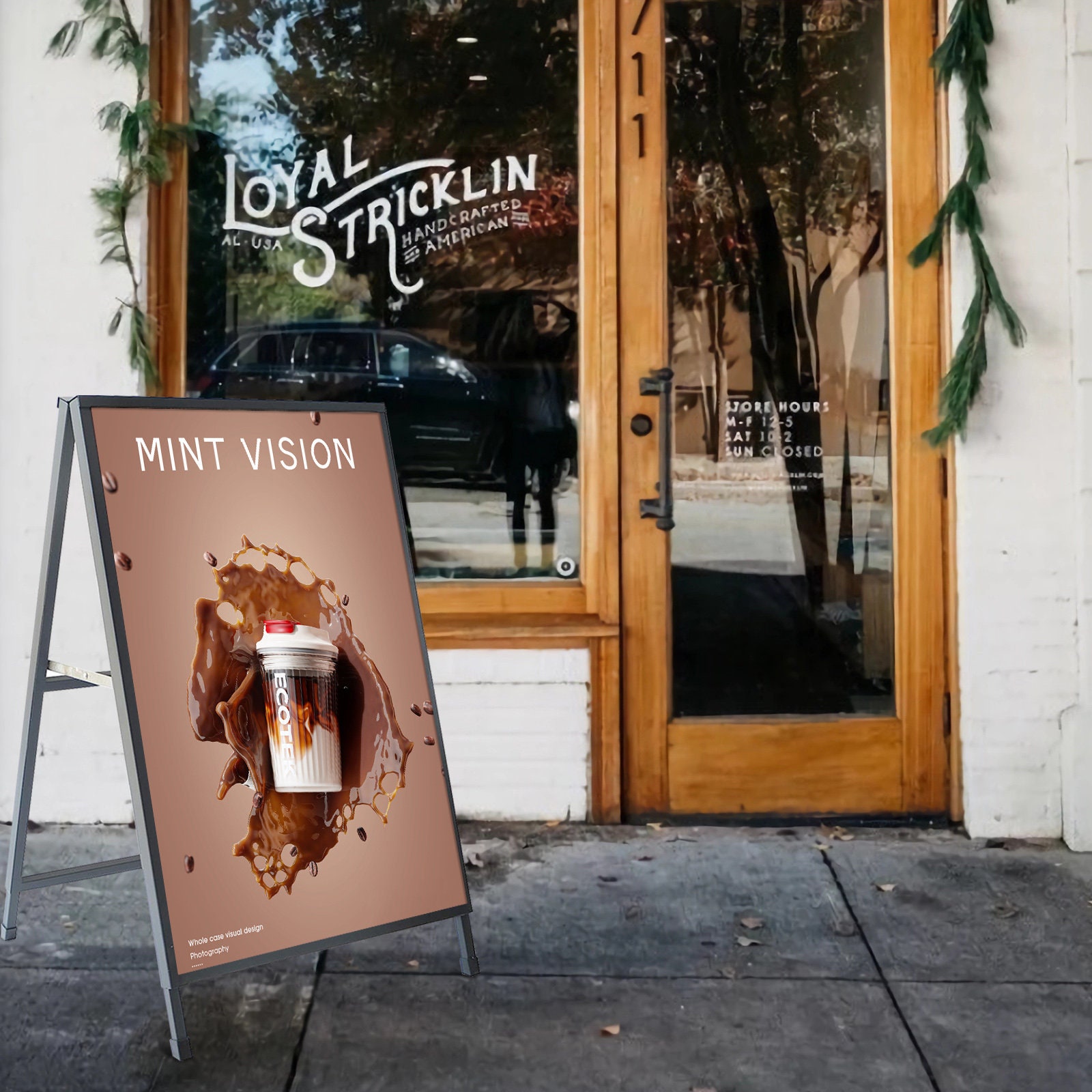 Heavy Duty Slide-in Folding A Frame Sign Sidewalk Sign 24x 36 Inch ...