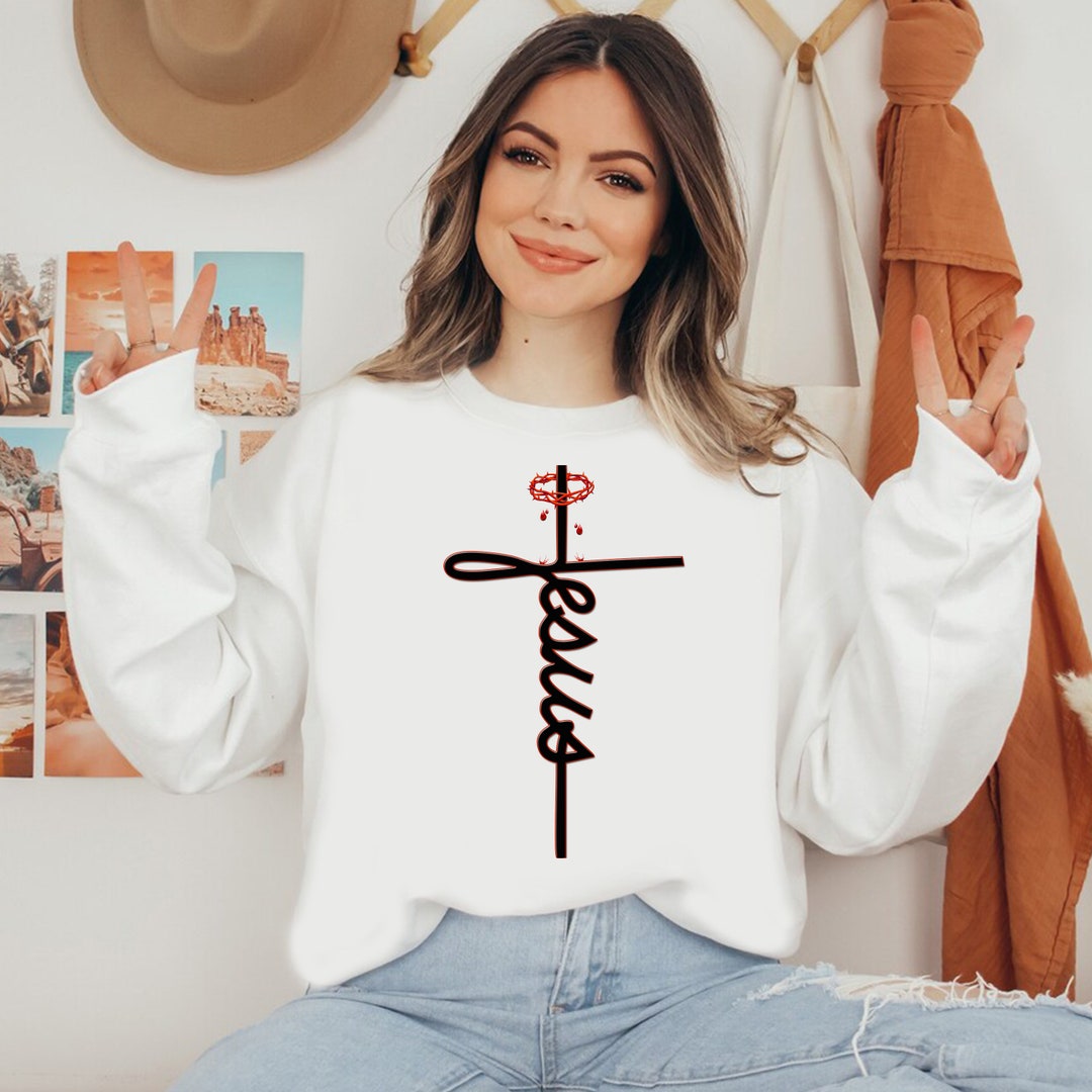 Christian Valentine Sweater, Valentine Religious Sweater, Jesus Cross ...