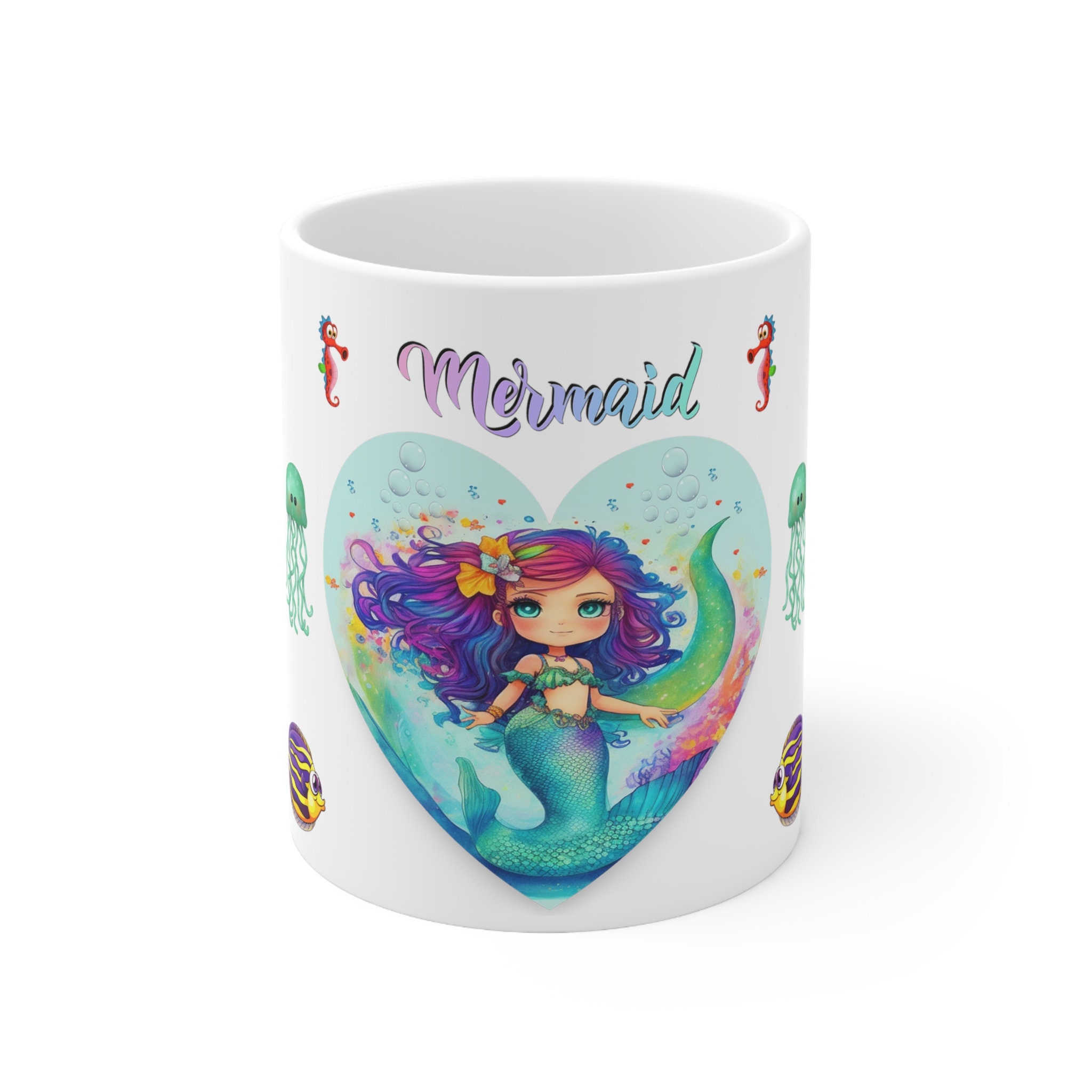 Mermaid Mug, Christmas Mermaid Gift, Sea-world Mug, Under the Sea Mug ...