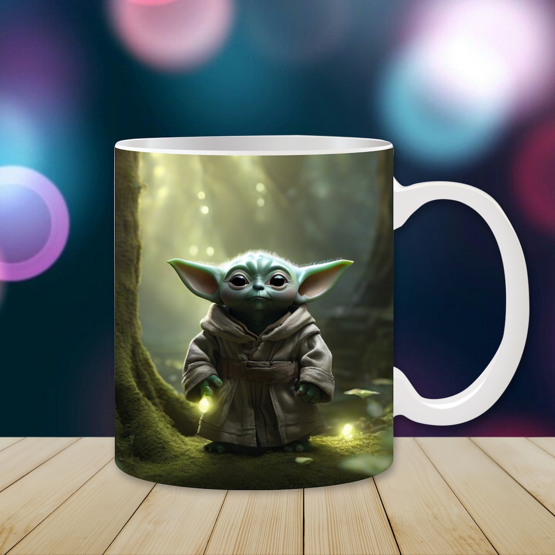 Baby Yoda Mug Wrap, Mug Wrap Sublimation Design PDF, 11oz and 15oz ...