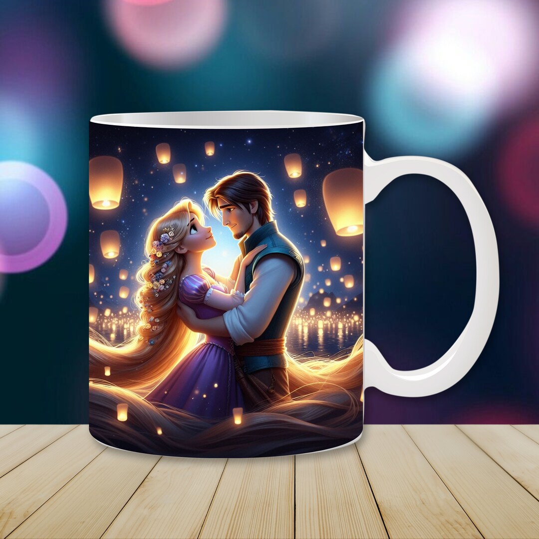 Rapunzel Mug Wrap, 11oz & 15oz Mug Template, Flynn Rider Mug ...