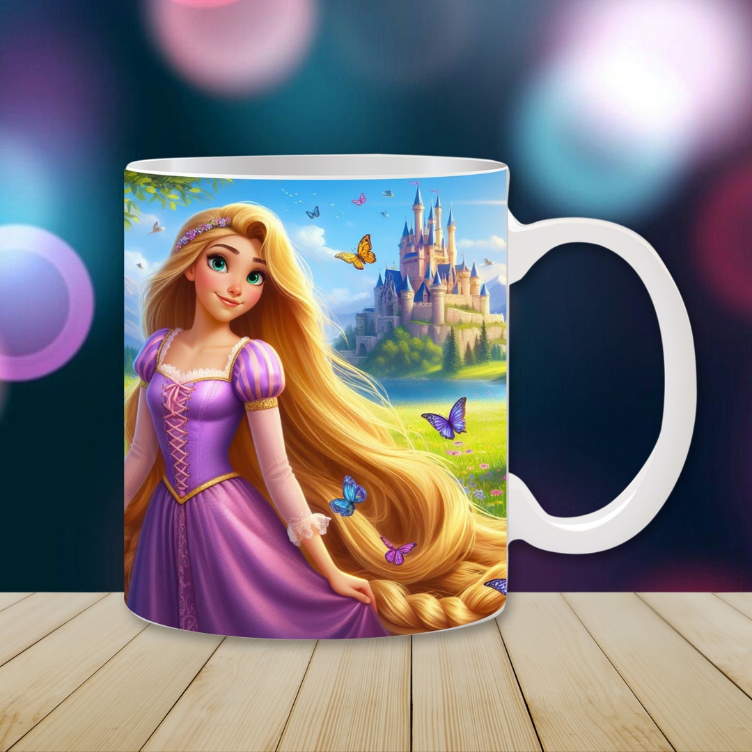 Princess Rapunzel Mug Wrap, 11oz & 15oz Mug Template, Rapunzel Mug ...