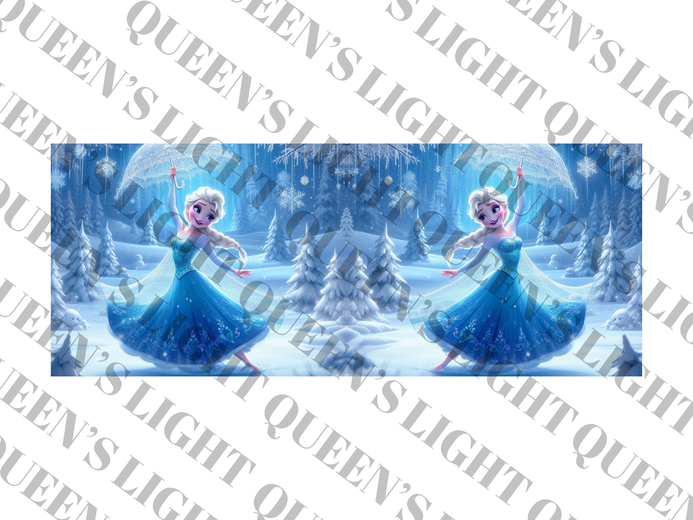 Elsa Mug Wrap, 11oz & 15oz Mug Template, Frozen Mug Sublimation Design ...