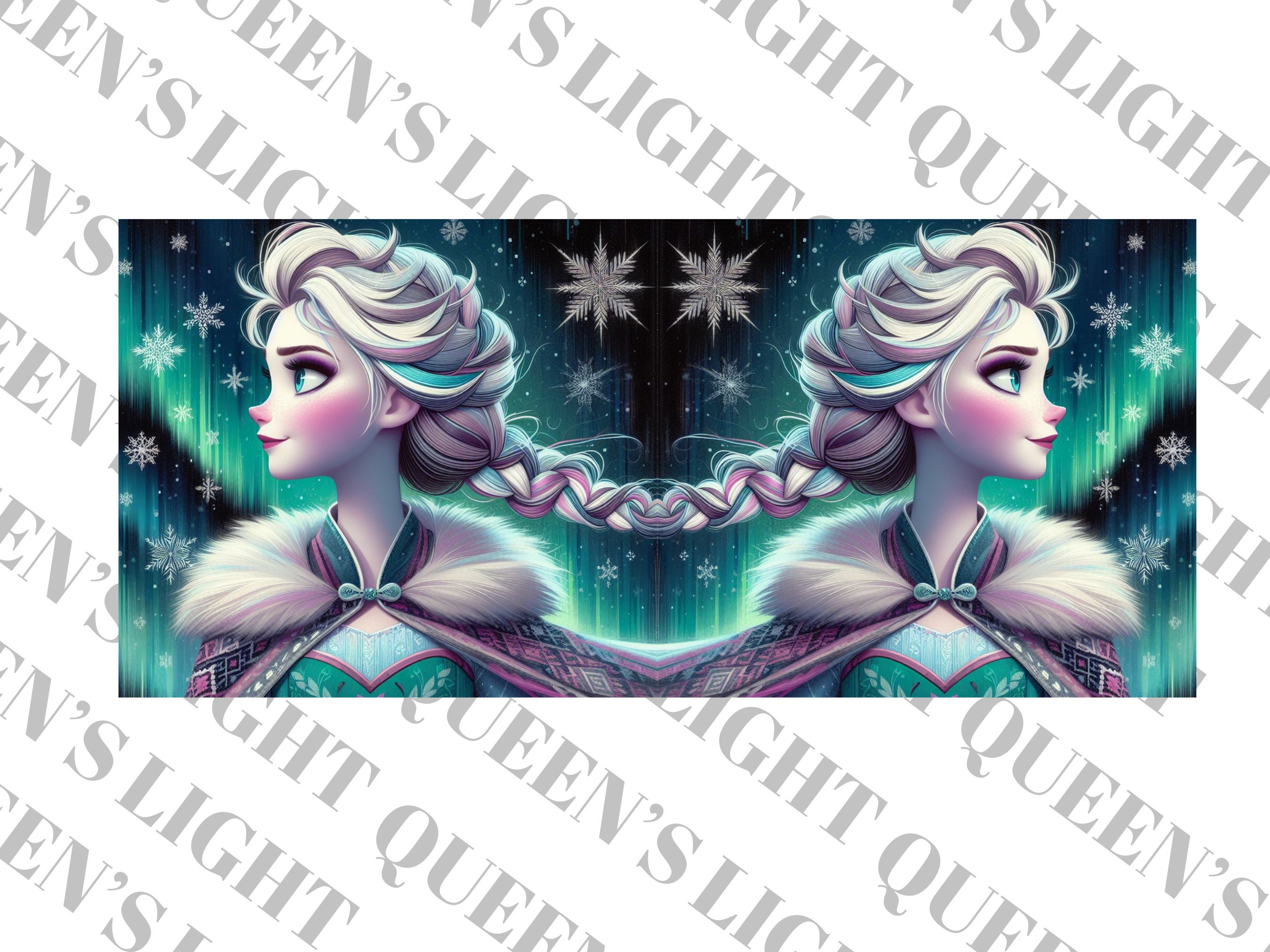 Elsa Mug Wrap, 11oz & 15oz Mug Template, Frozen Mug Sublimation Design ...