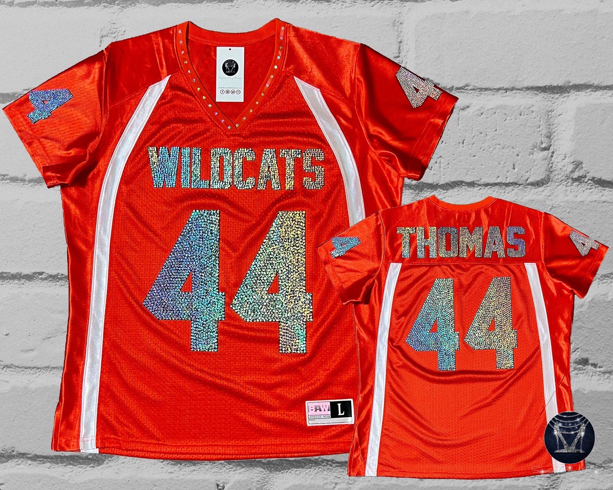 Custom Bling Ladies Patchwork Jersey - Customize With Your Team, Mascot ...
