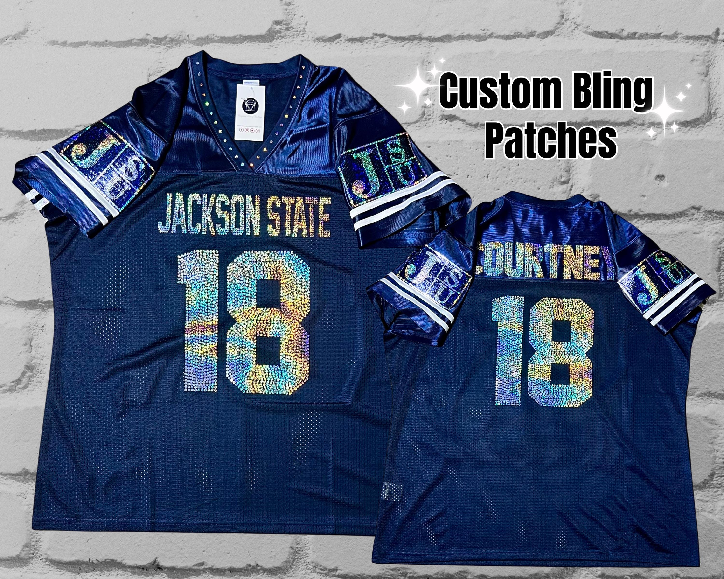 Custom Bling Women’s Patchwork Jersey (sleeve Logo/mascot) - Customize ...