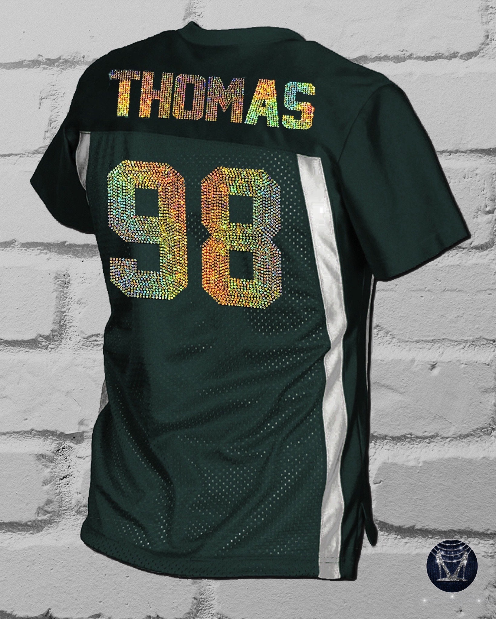 Custom Bling Ladies Patchwork Jersey - Customize With Your Team, Mascot ...