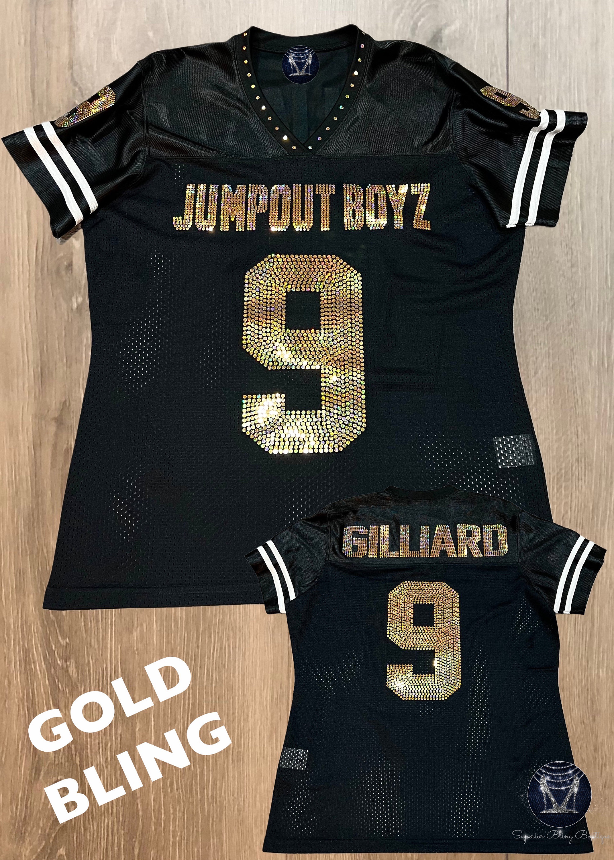 Custom Bling Womens Patchwork Jersey Customize With Your Team, Mascot ...