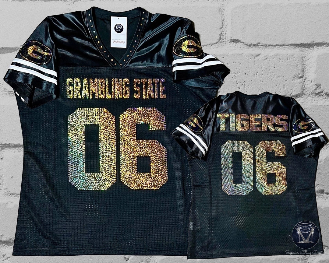 GSU, Grambling, Women's Bling Patchwork Jersey, Grambling State ...