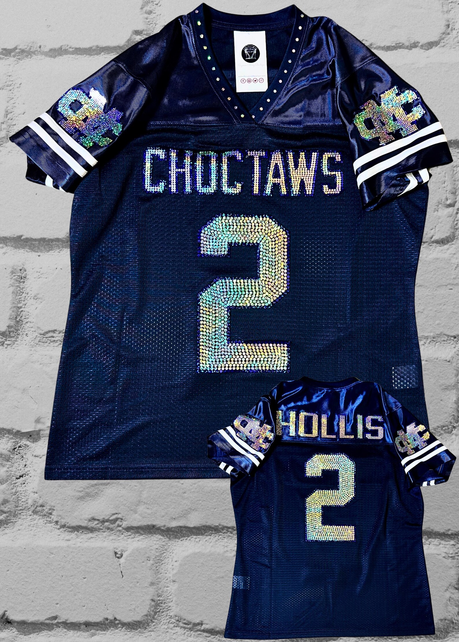 Custom Bling Women’s Patchwork Jersey (sleeve Logo/mascot) - Customize ...