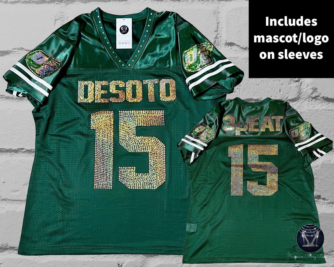 Custom Bling Women’s Patchwork Jersey (sleeve Logo/mascot) - Customize ...